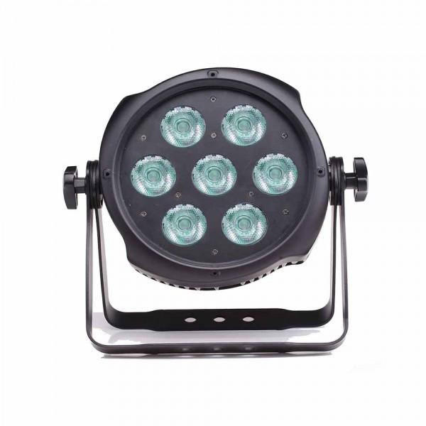 TOURPRO Slim par IP7 Jnr, 7x12W RGBAW-UV leds, 25 deg. True con in/out ...