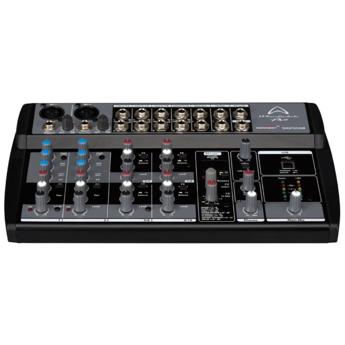 Wharfedale 2XLR 4 Stereo Ch Mini Mixer w/RCA 7 FX